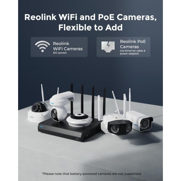Reolink RLN12W WiFi 6 -NVR-inspelare｜e-ville.com