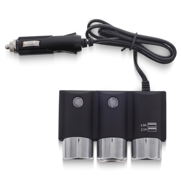 Tupakansytyttimen haaroitin & 3 x USB-laturi