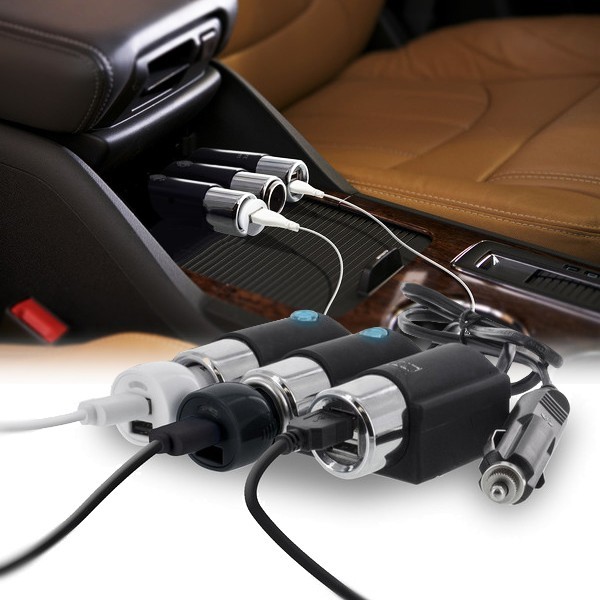 Tupakansytyttimen haaroitin & 3 x USB-laturi