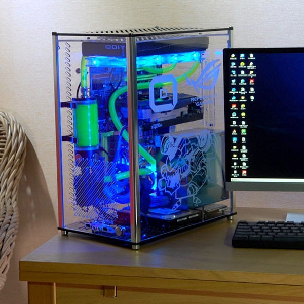 QDIY A009 ATX transparent datorchassi