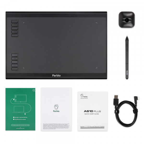 Parblo A610 PLUS ritplatta