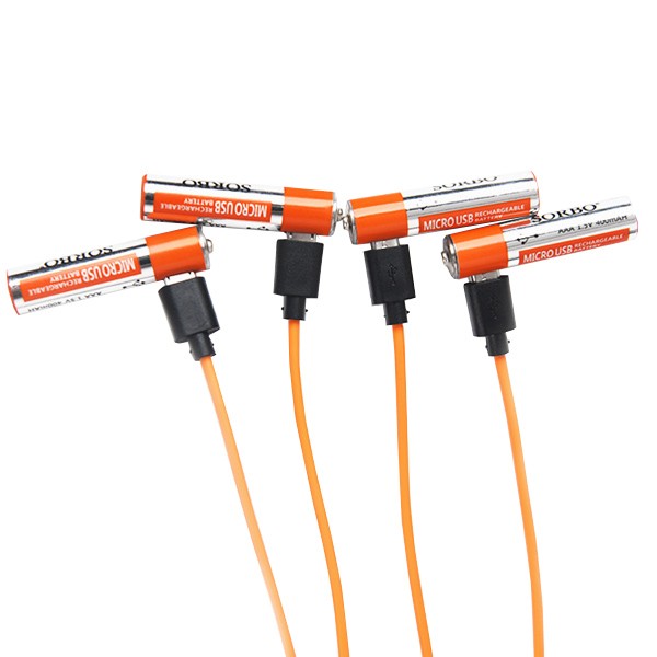 4 x USB-laddbara AAA-batterier 400mAh