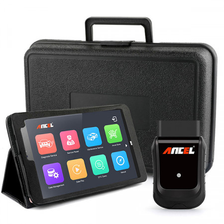 Ancel X5 vikakoodinlukija OBD2 ja tabletti