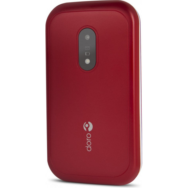 Doro 6041 -simpukkapuhelin, punainen / valkoinen｜e-ville.com