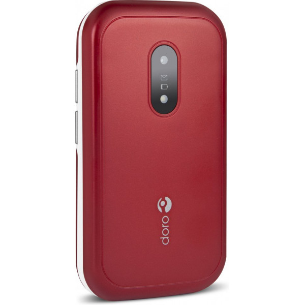 Doro 6041 -simpukkapuhelin, punainen / valkoinen｜e-ville.com