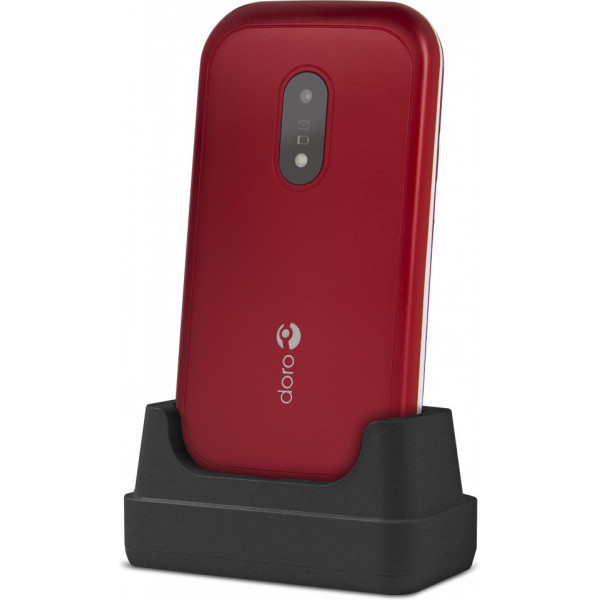 Doro 6041 -simpukkapuhelin, punainen / valkoinen｜e-ville.com