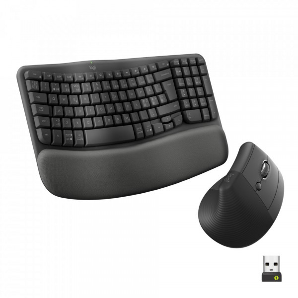 Logitech Wave & Lift Combo trådlöst tangentbord och mus｜e-ville.com